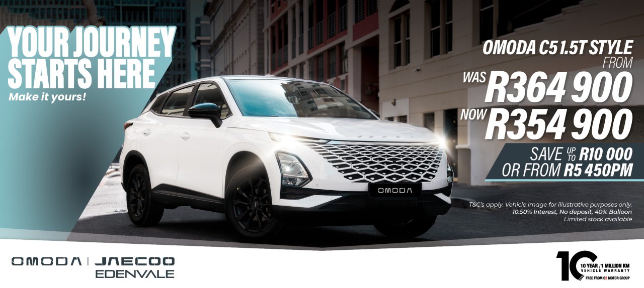 OMODA JAECOO Edenvale | 10 Year / 1 Million KM Warranty