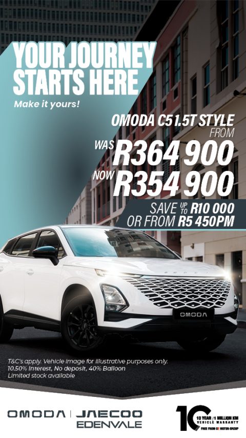 OMODA JAECOO Edenvale | 10 Year / 1 Million KM Warranty