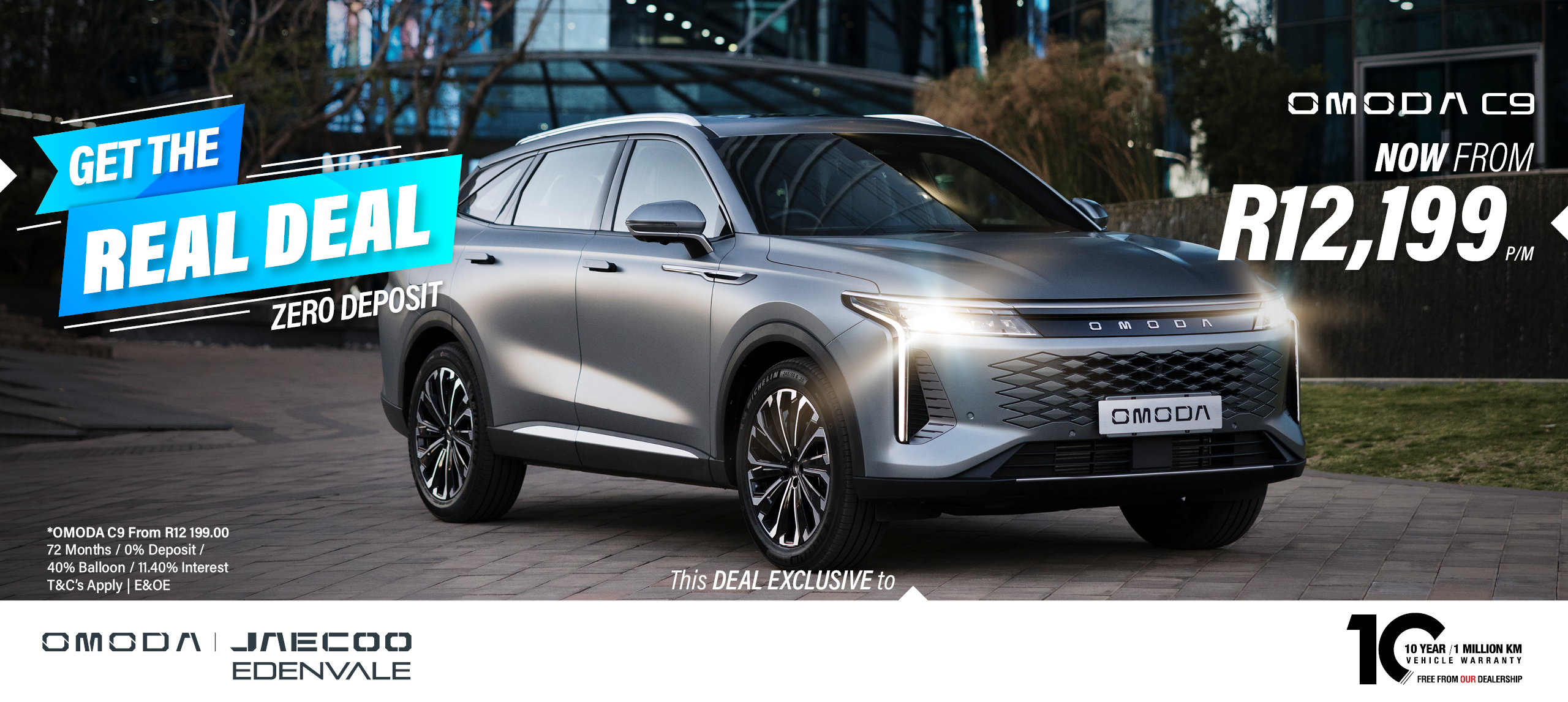 OMODA JAECOO Edenvale | 10 Year / 1 Million KM Warranty