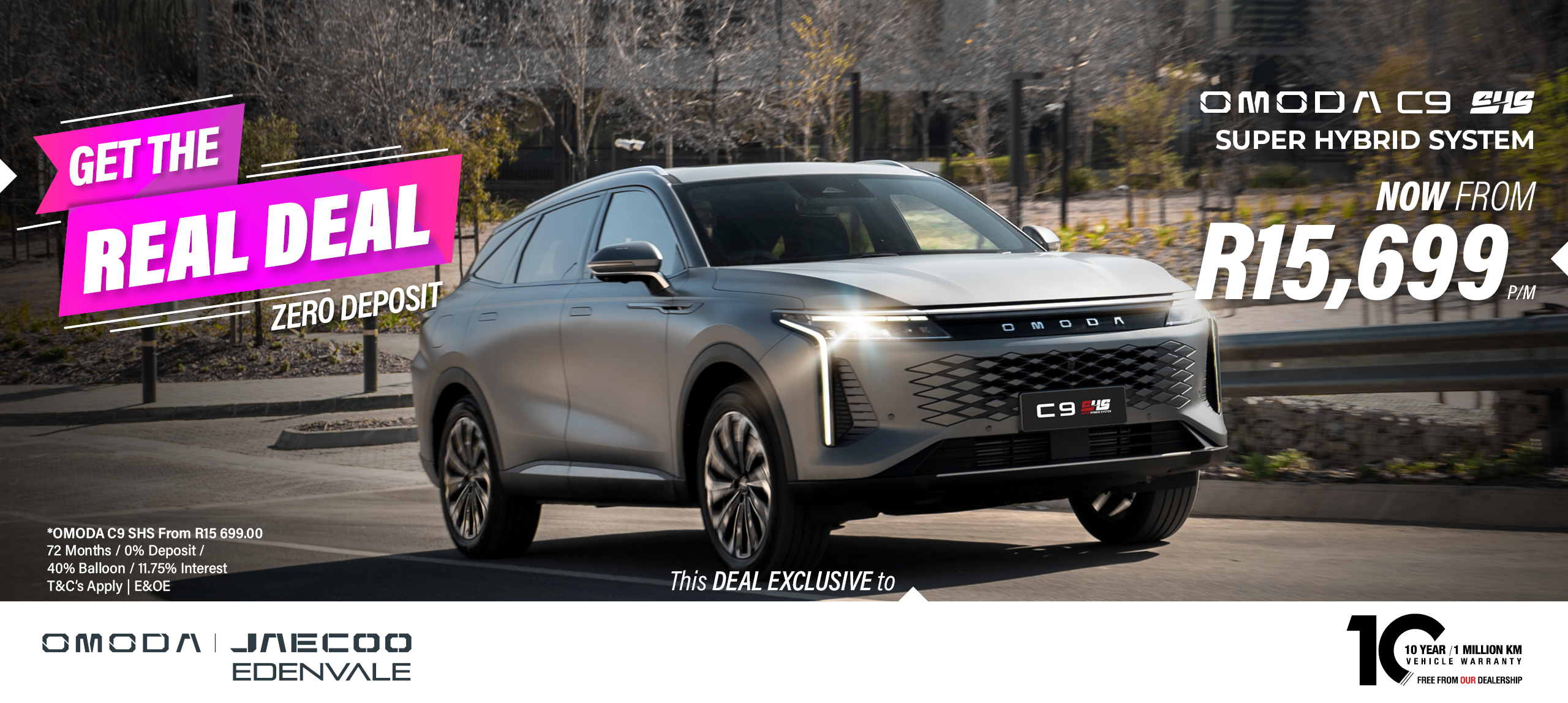 OMODA JAECOO Edenvale | 10 Year / 1 Million KM Warranty