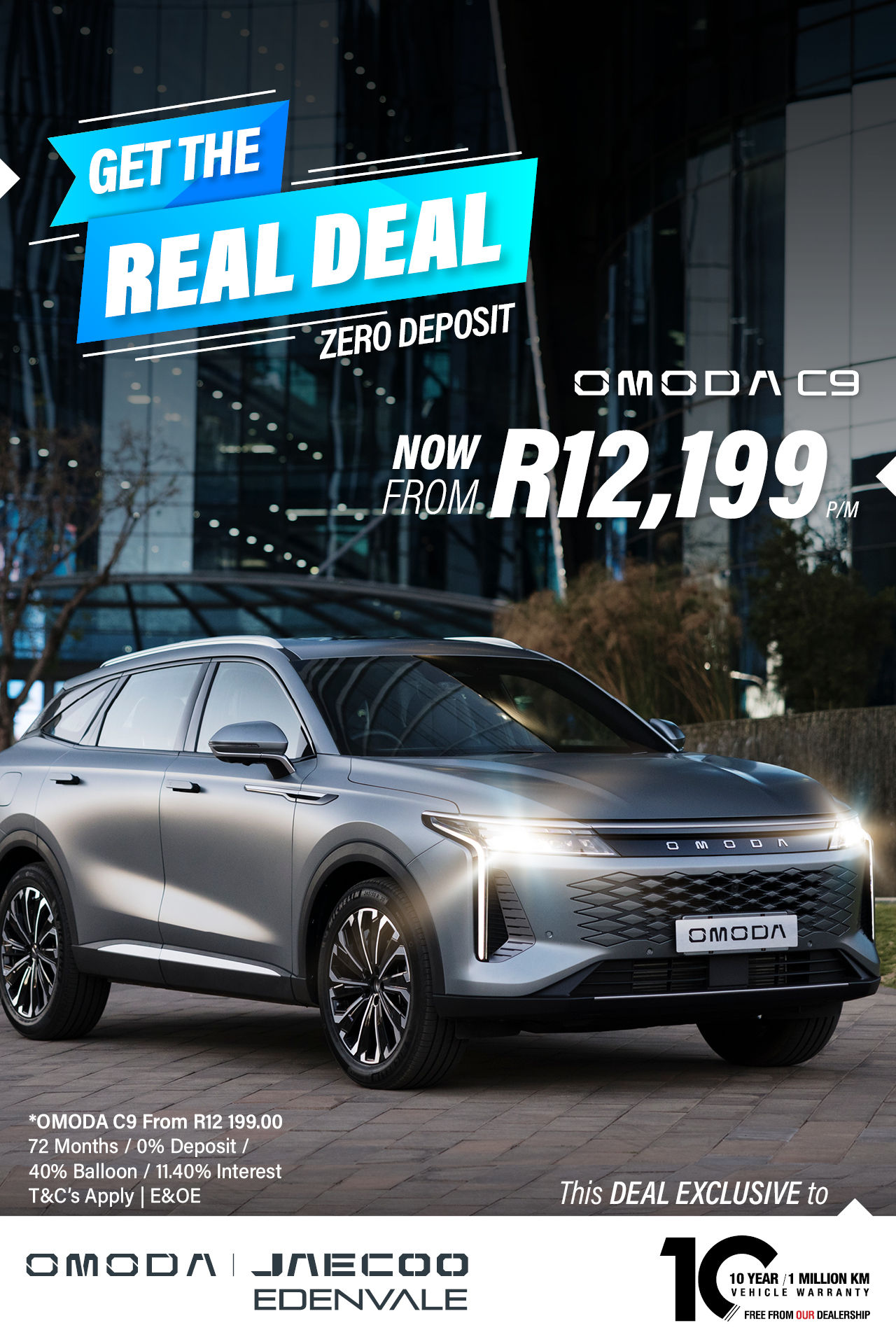 OMODA JAECOO Edenvale | 10 Year / 1 Million KM Warranty